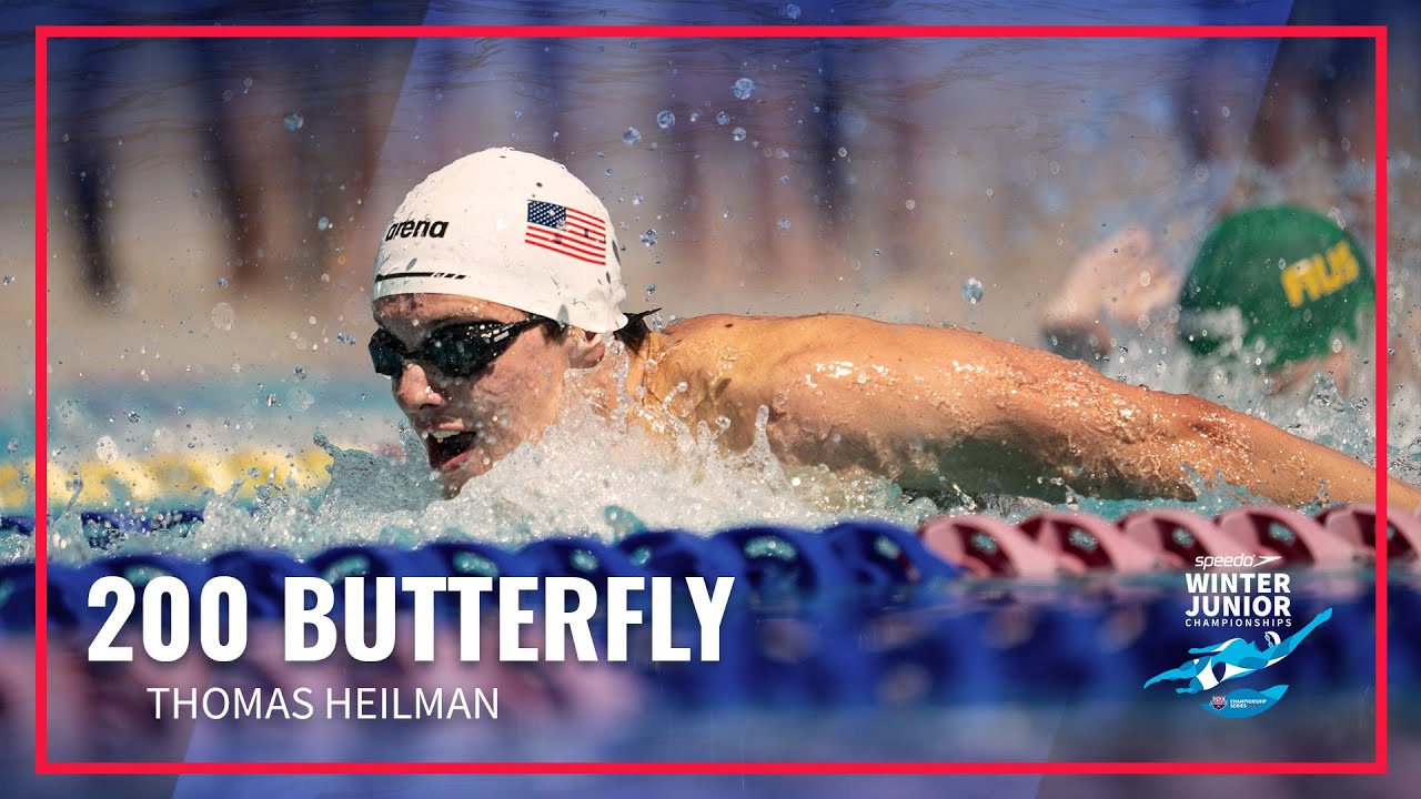 Thomas Heilman Gets Gold in Men's 200 Butterfly | 2022 Speedo Winter ...