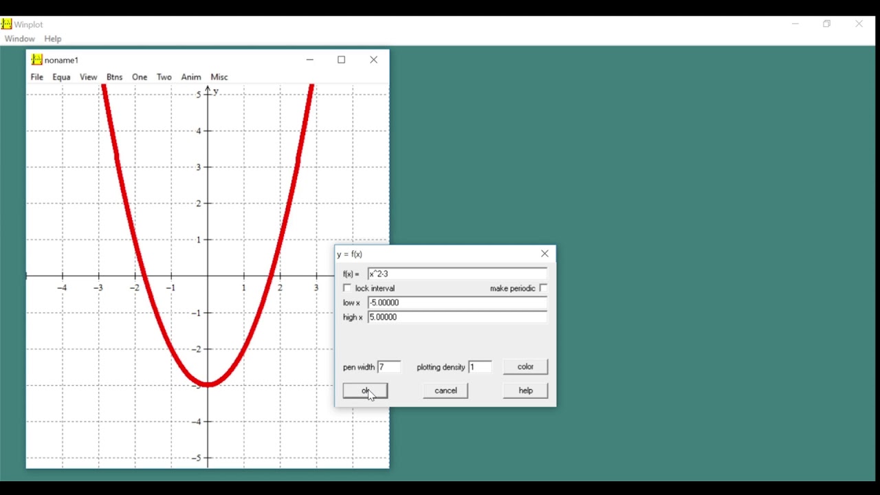 Área entre Funciones y Volumen de Solidos en Revolución utilizando Winplot y Maple 18 - YouTube