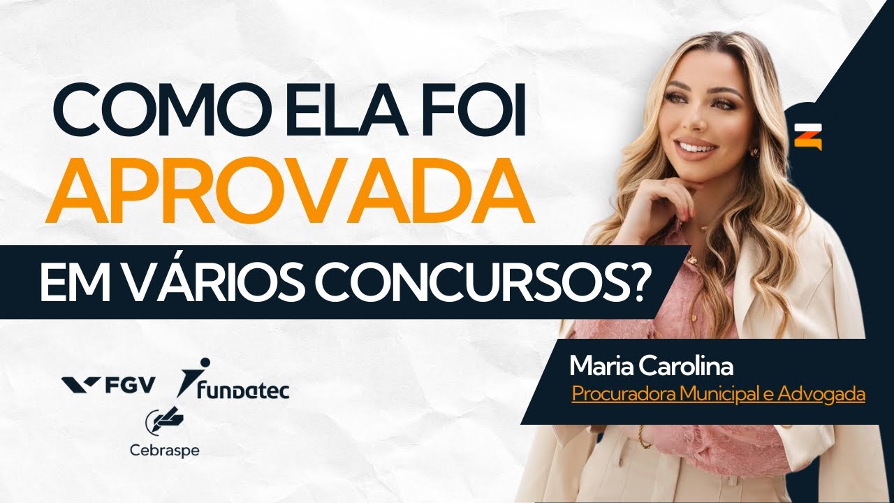 Como ela foi APROVADA em Vários Concursos? | Bate-Papo com Maria ...