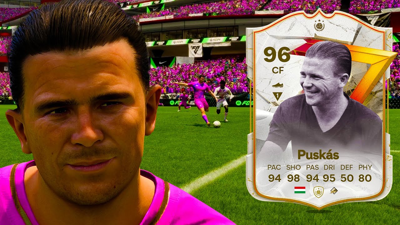 96 Golazo Icon Puskas Player Review - EA FC 24 - YouTube