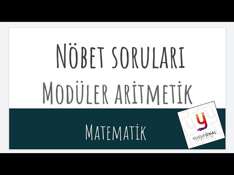 Modüler Aritmetik Nöbet Soruları - YusufÜnal Eğitim