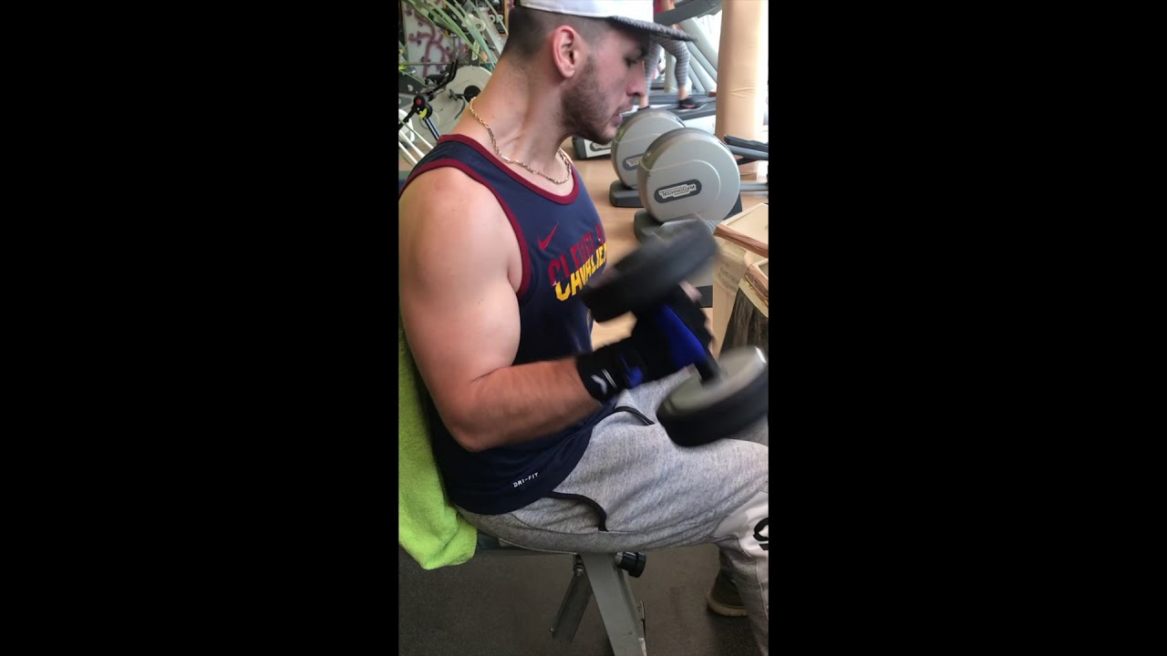 Curl con manubri a martello da seduto - YouTube