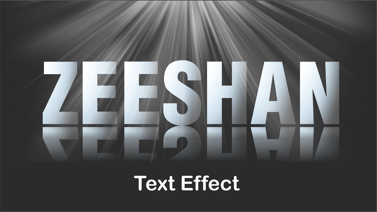 Text Effect in coreldraw | creative design | Zeeshan Printer 1k - YouTube