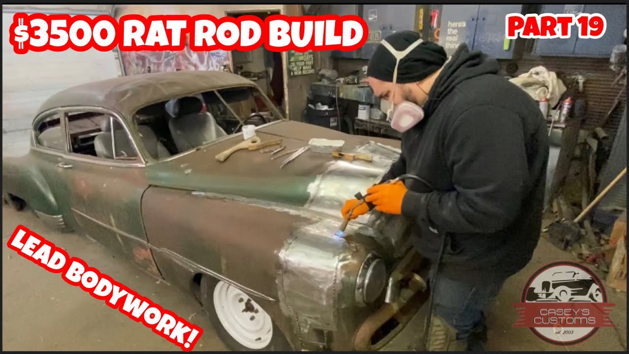 DOING LEAD BODY WORK! BUILDING A $3500 DOLLAR HOT ROD WITH A TURBO, AIR ...