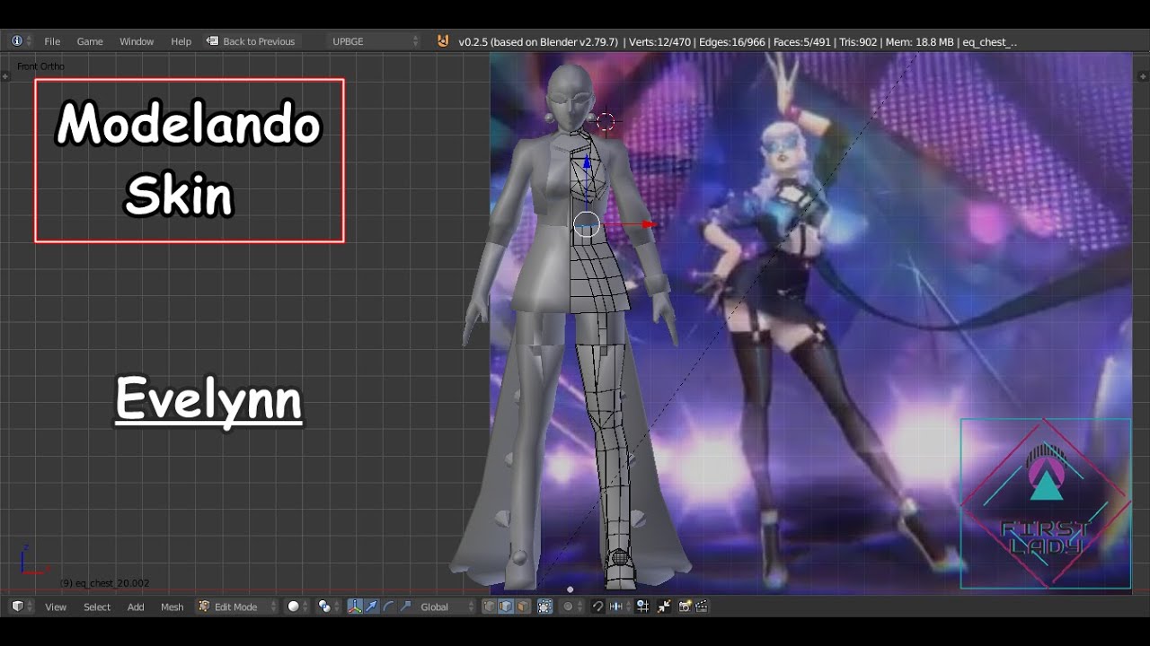 Timelapse - modelando skin (Evelynn - K/DA ALL OUT - LOL) - YouTube