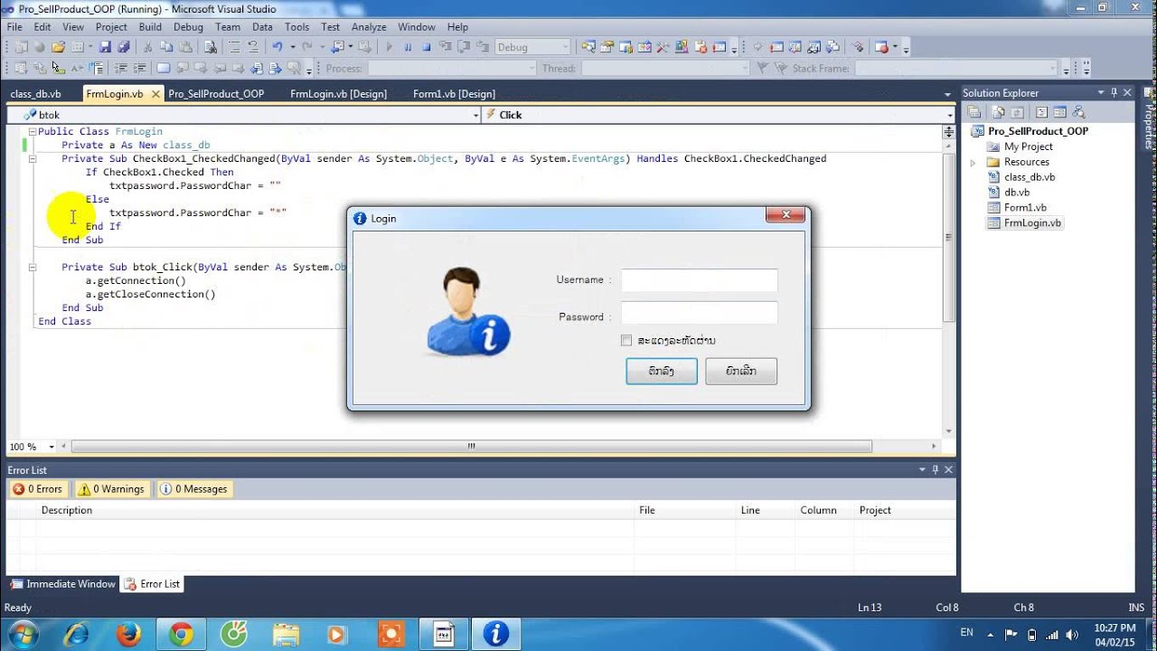 VB.net ແນະນຳ vb net oop 003 class connect database - YouTube