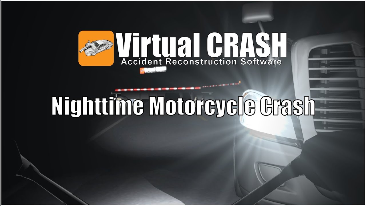 Nighttime Motorcycle Crash Visualization | Virtual CRASH - YouTube
