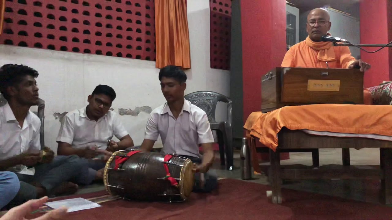 Ramakrishna Sharanam song sung by Swami Aparokshananda and all devotees ...