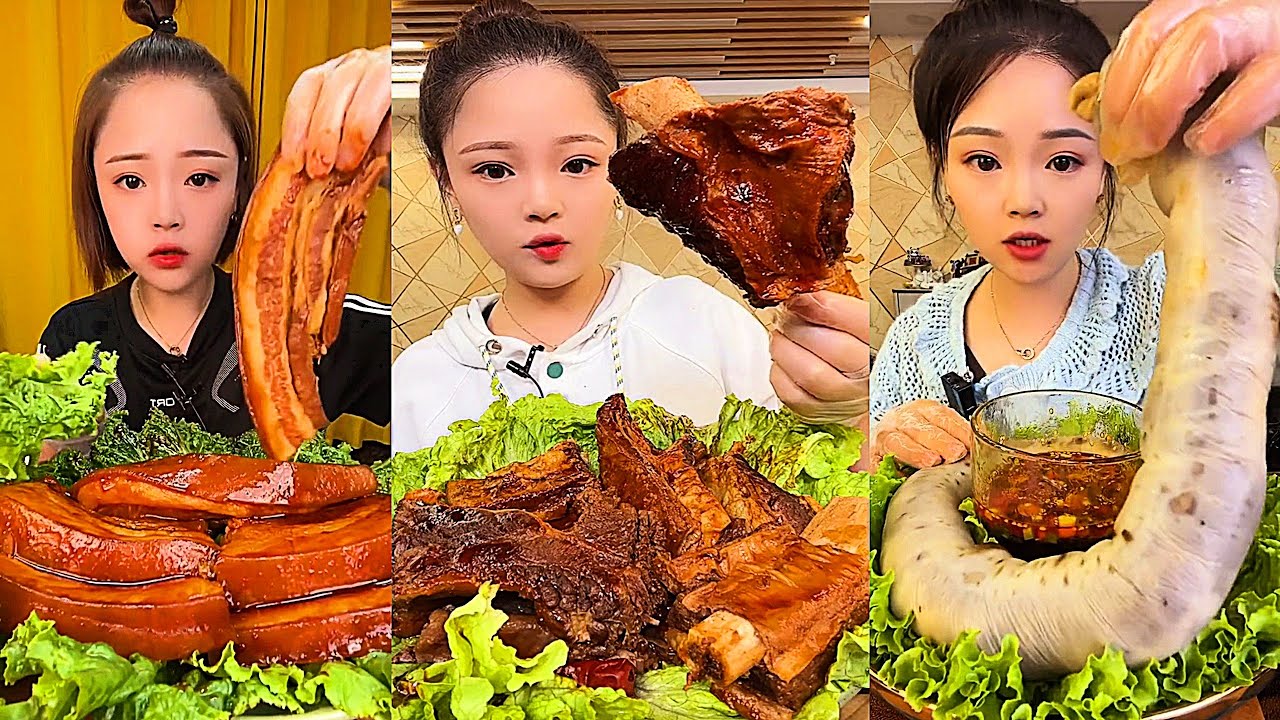 ASMR MUKBANG spicy Pork Bellly Soothing Sounds While Enjoying Delicious ...