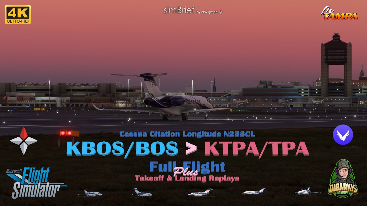 KBOS - KTPA Full Flight | Citation Longitude | Ultra Graphics Settings ...