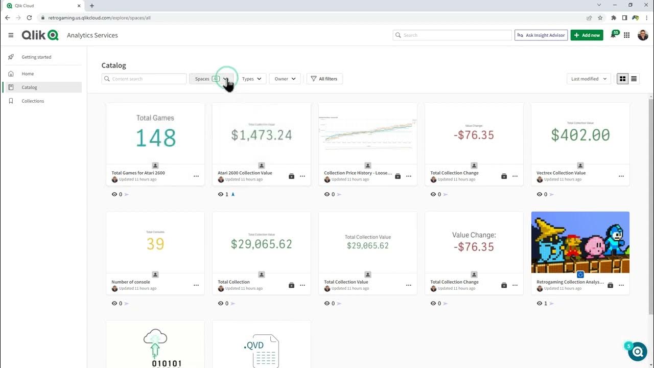 New Qlik Sense Hub UI Change - Quick Demo - Navigation Panel Update - YouTube