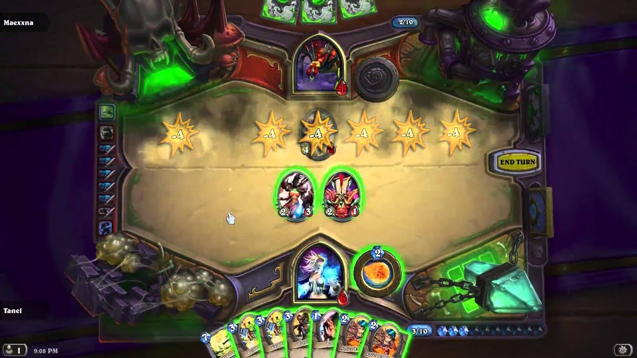 Naxxramas Maexxna Heroic, Free Mage, basic cards only - YouTube