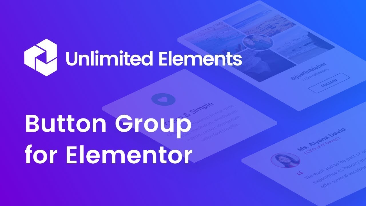 Button Group for Elementor Page Builder - YouTube