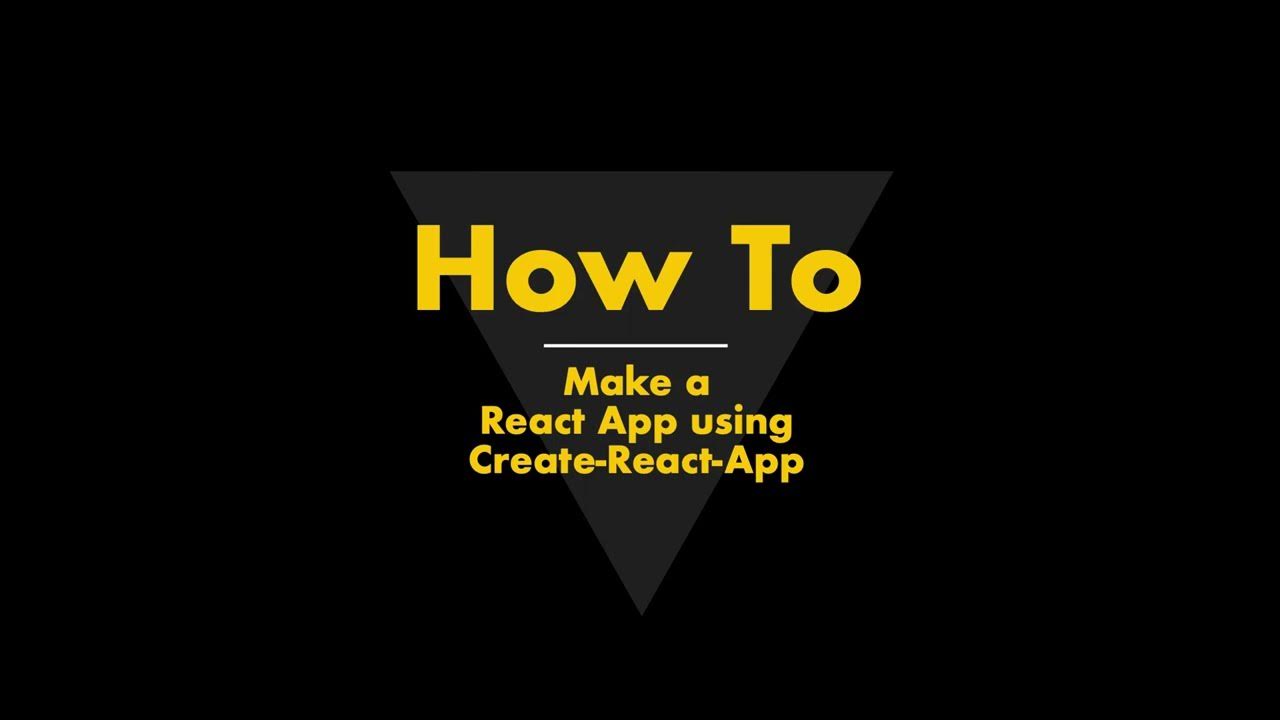 How to use Create-React-App - YouTube