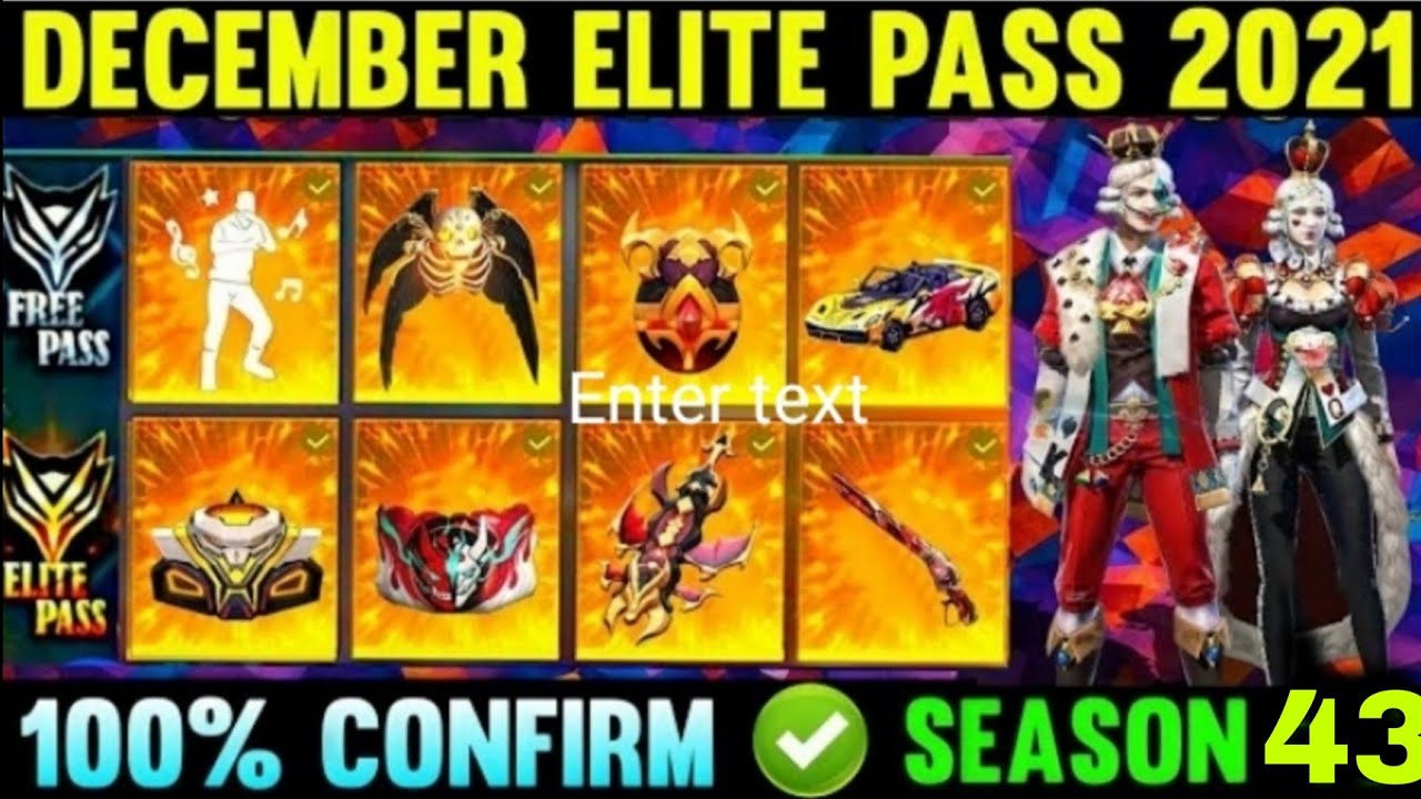 December Elite Pass || Season 43 || FF Updates Official || by headshot ...