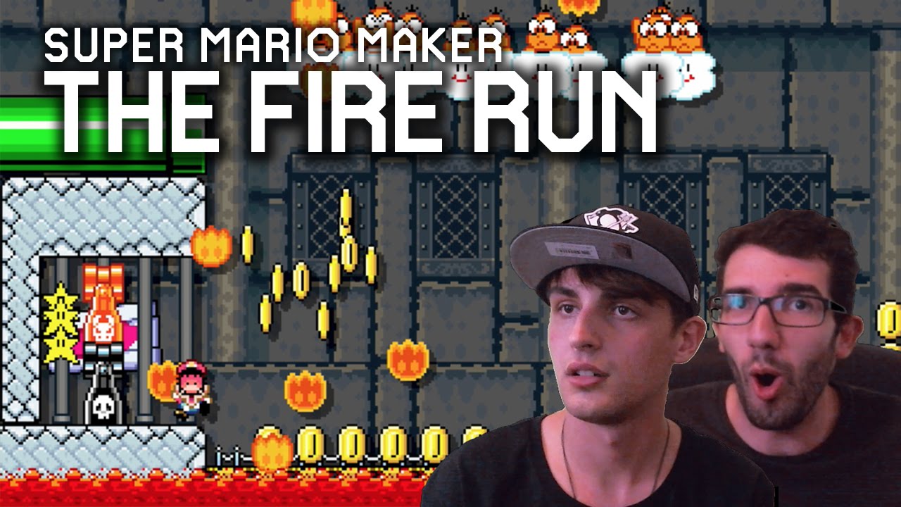 THE FIRE RUN - Super Mario Maker [TWO PLAYER MODE] - YouTube