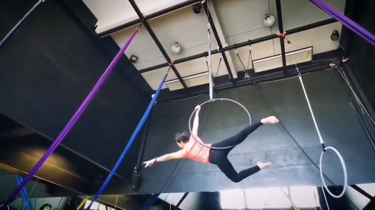 Aerial hoop - Group class - YouTube