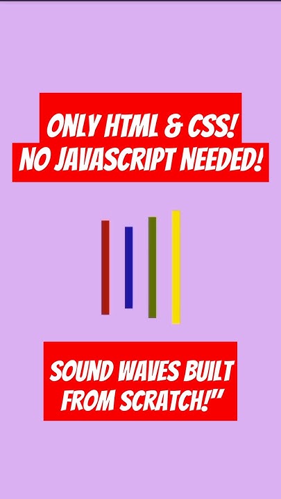 Sound Waves Animation Using HTML and CSS || CSS Animation | Web Development #shorts #html #css ...