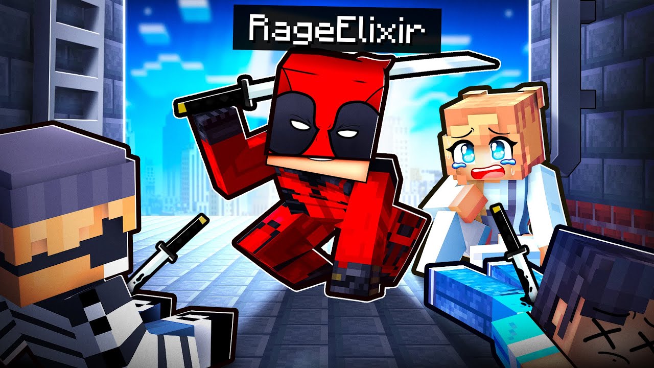 Playing as PROTECTIVE DEADPOOL in Minecraft! - YouTube