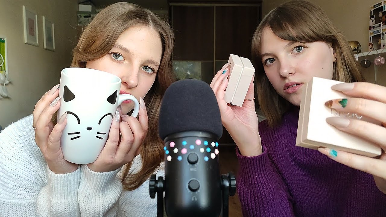 ASMR twin sisters try giving you tingles - YouTube