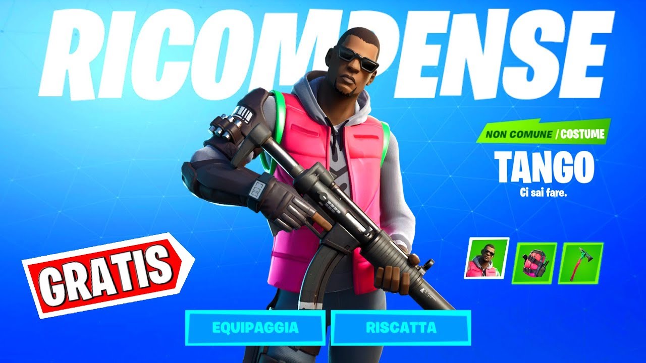 ECCO LA NUOVA SKIN GRATIS "TANGO" SU FORTNITE! COPPA CELEBRATION PS4 ...