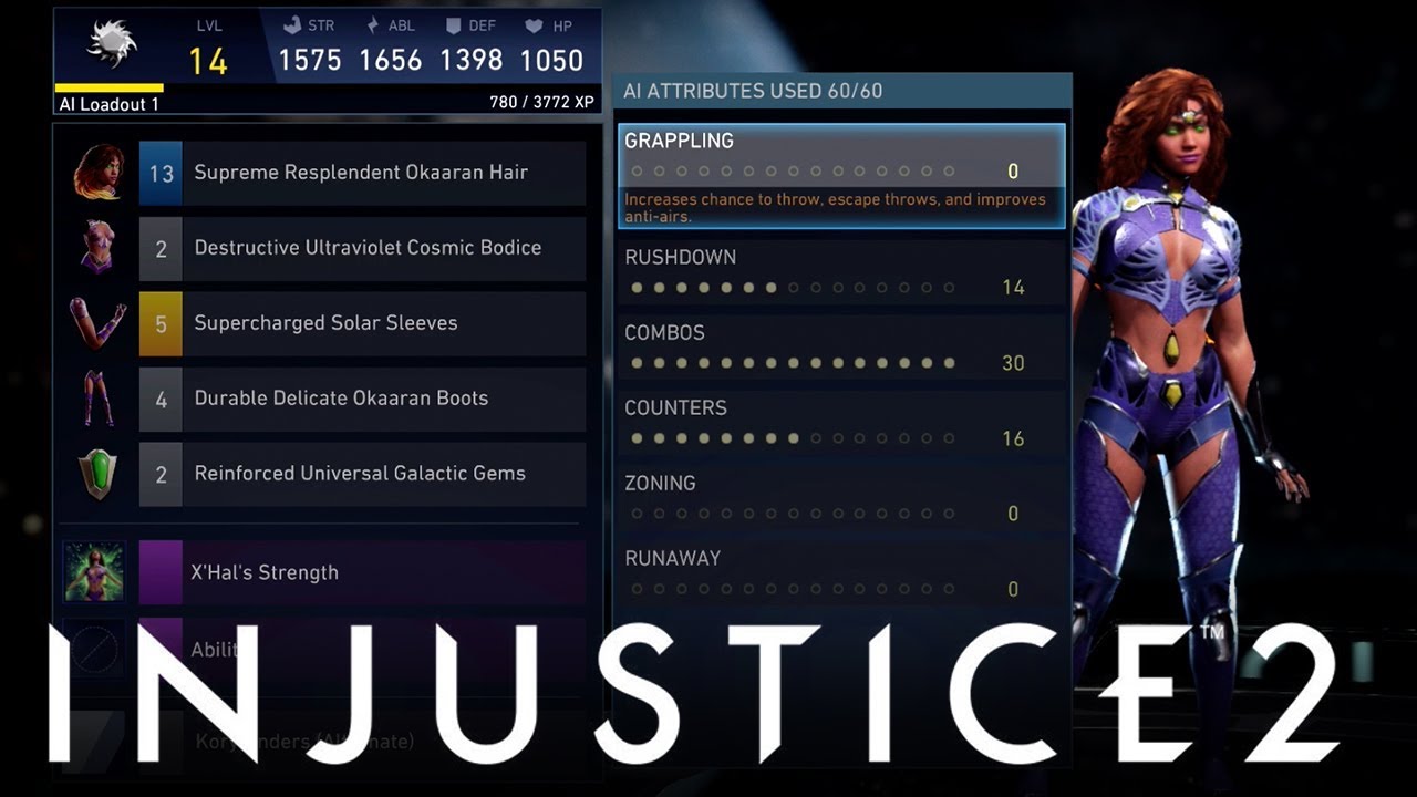 Starfire A.I Loadout | Injustice 2 - YouTube