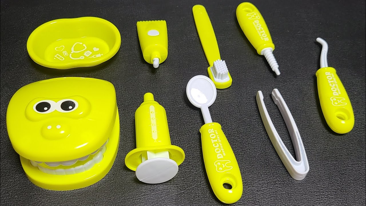 5 Minutes Satisfying Unboxing with Yellow Doctor Set ( Dentist ) ASMR ...