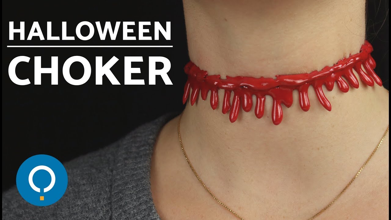 Halloween blood chocker - DIY Blood necklace - YouTube