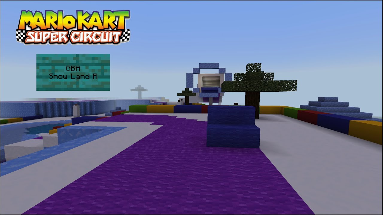 Mario Kart Minecraft - GBA Snow Land R - YouTube