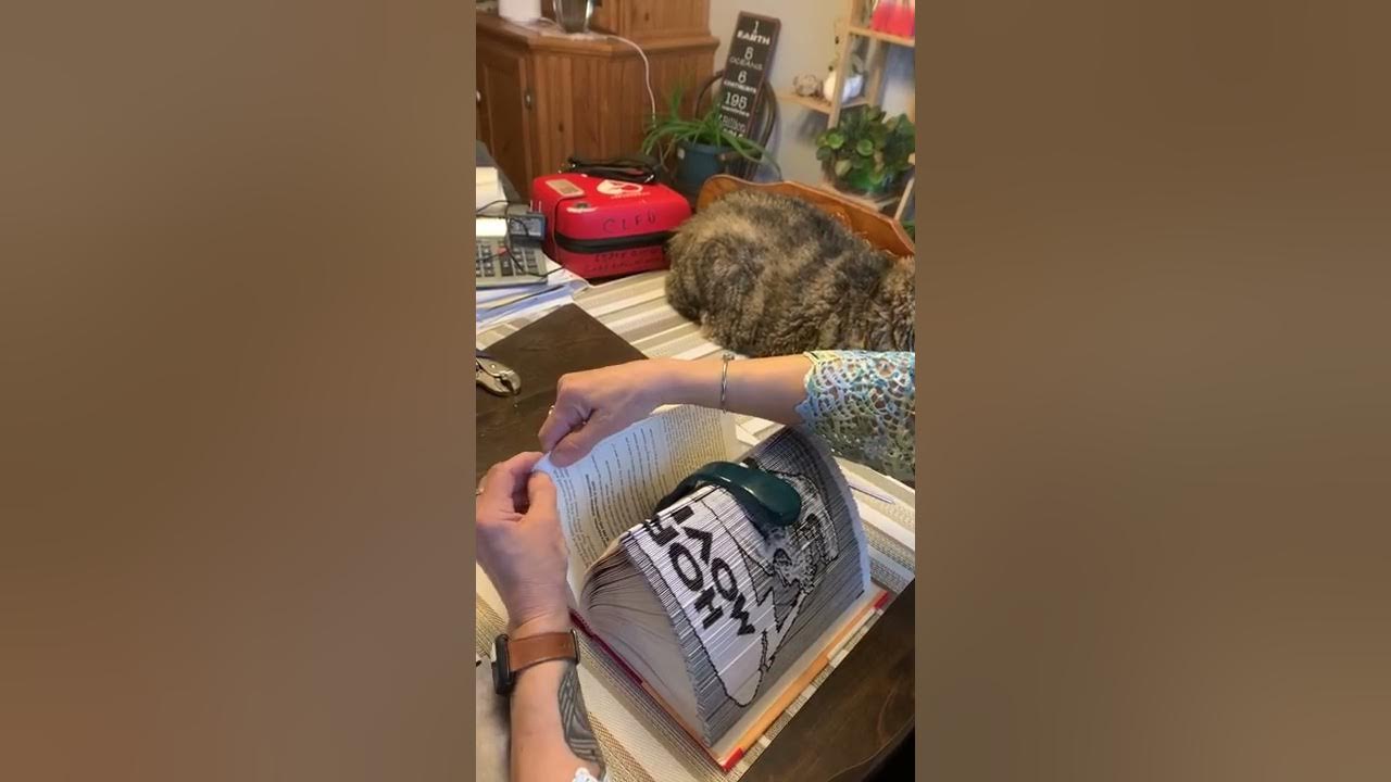 Fore-edge strip book folding no glue or tape - YouTube