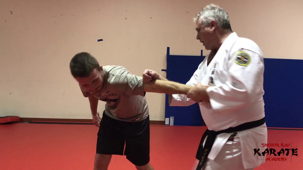 Pinan Shodan Chest Block Hook Stance Bunkai Drills 2 and 3 - YouTube