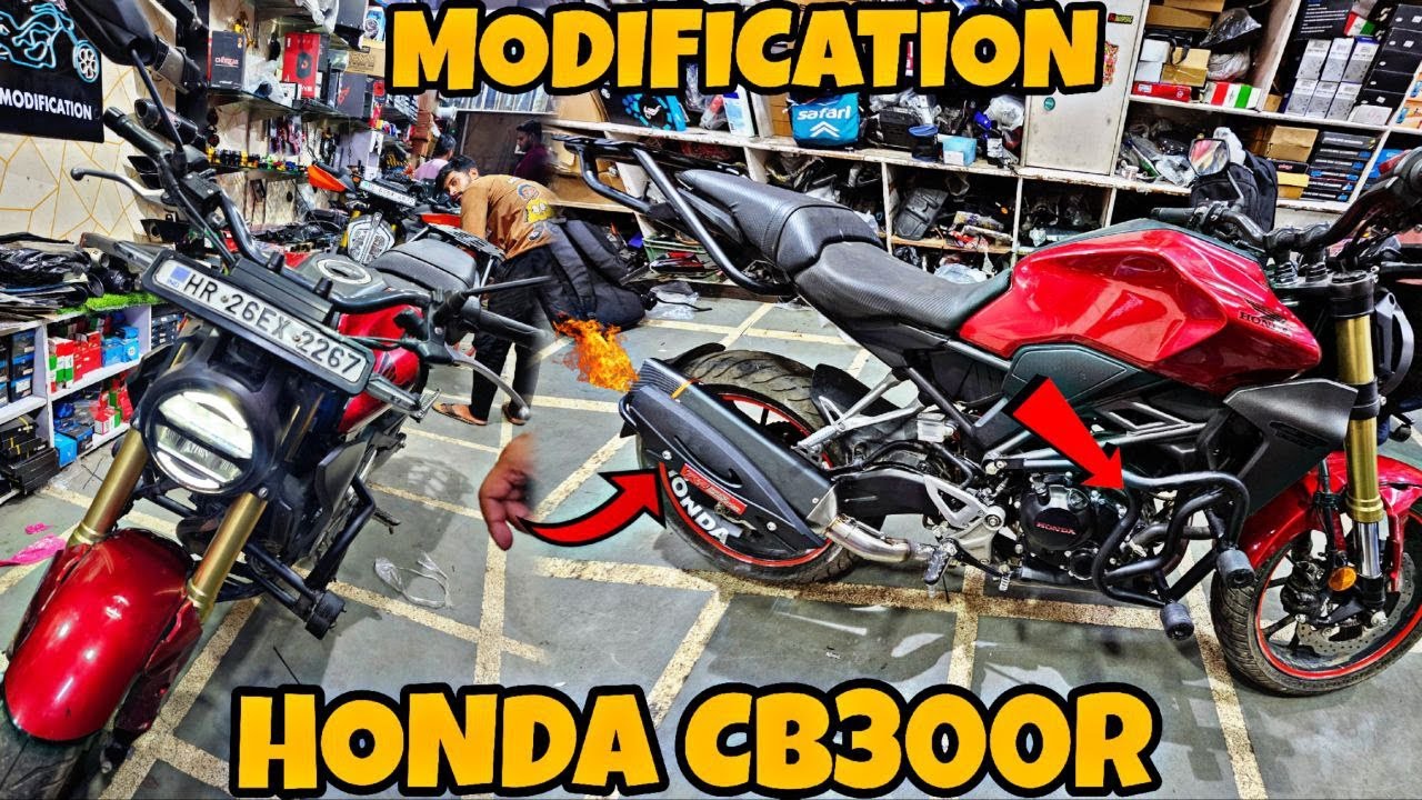 HONDA CB300R Decat Exhaust Installed | Modification | Crash Guard ...
