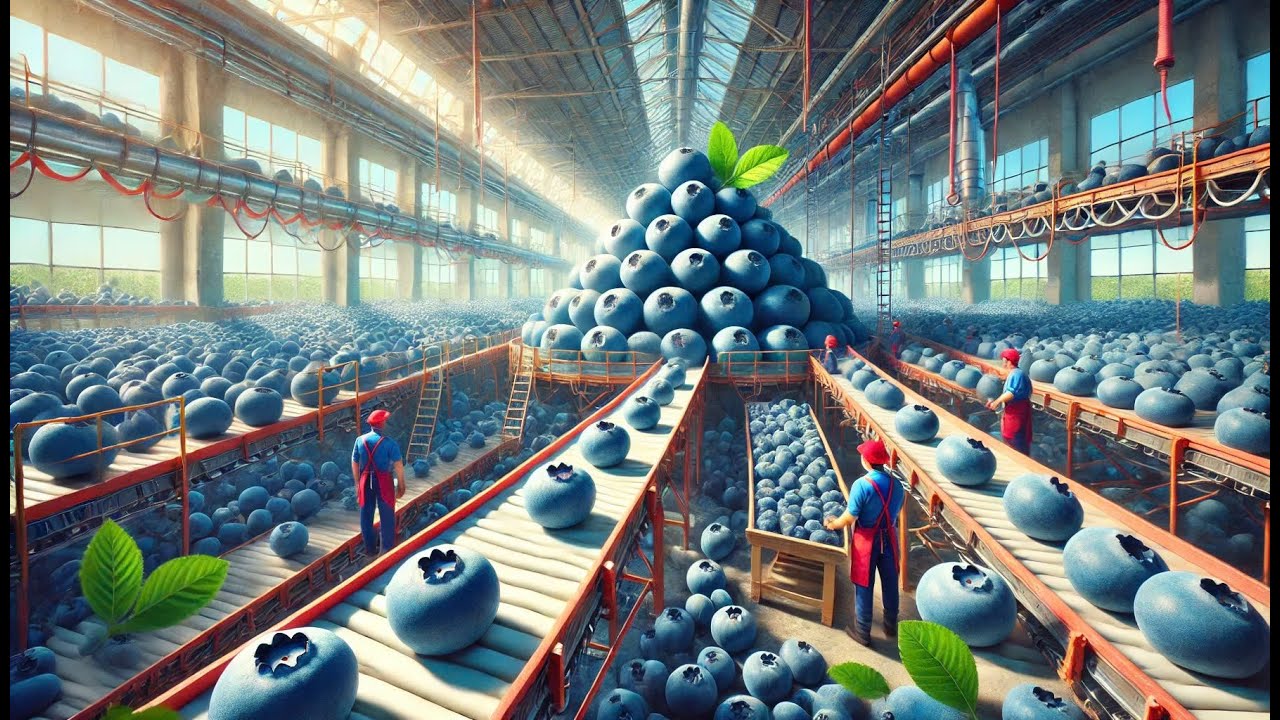Blueberry Mega Factory How They Grow And Process Millions Of Blueberry ...