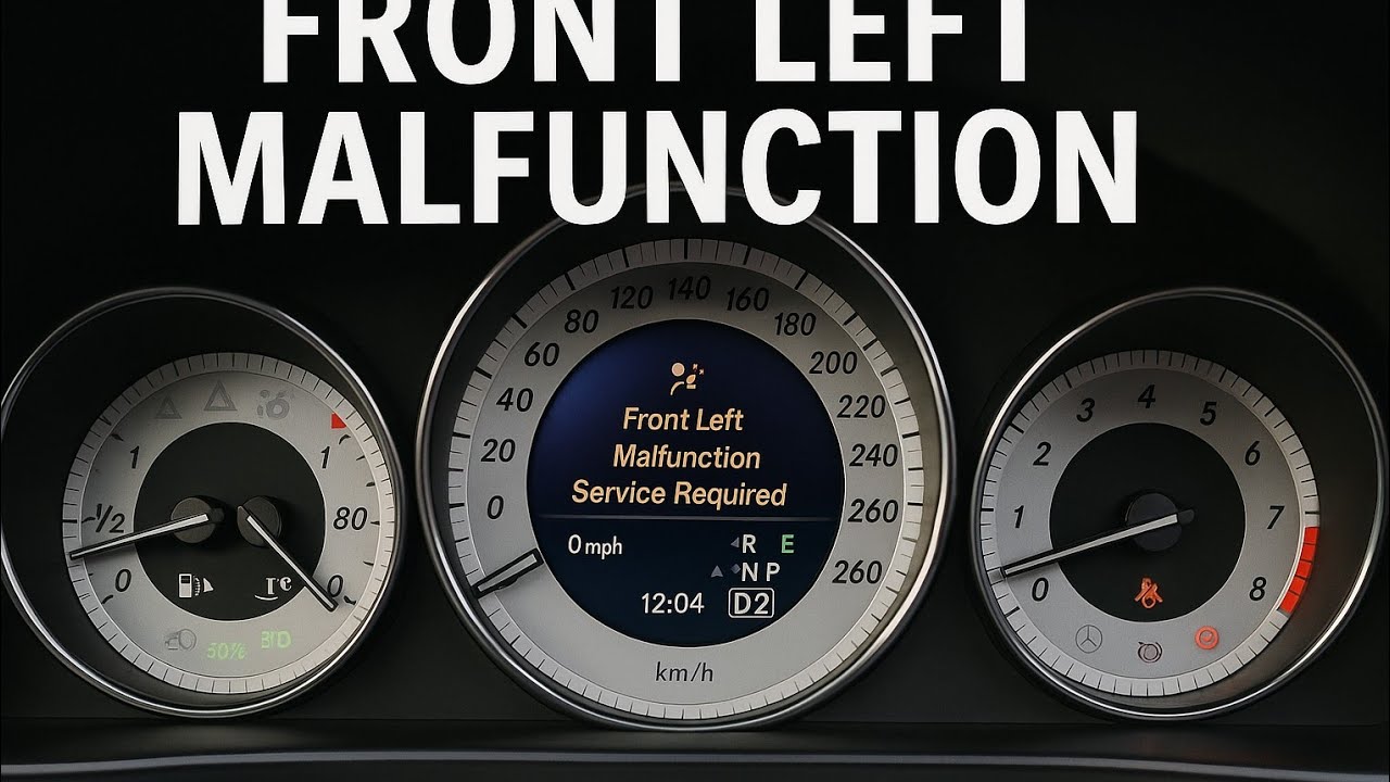 Front Left Malfunction Service Required Mercedes GLK350 - YouTube