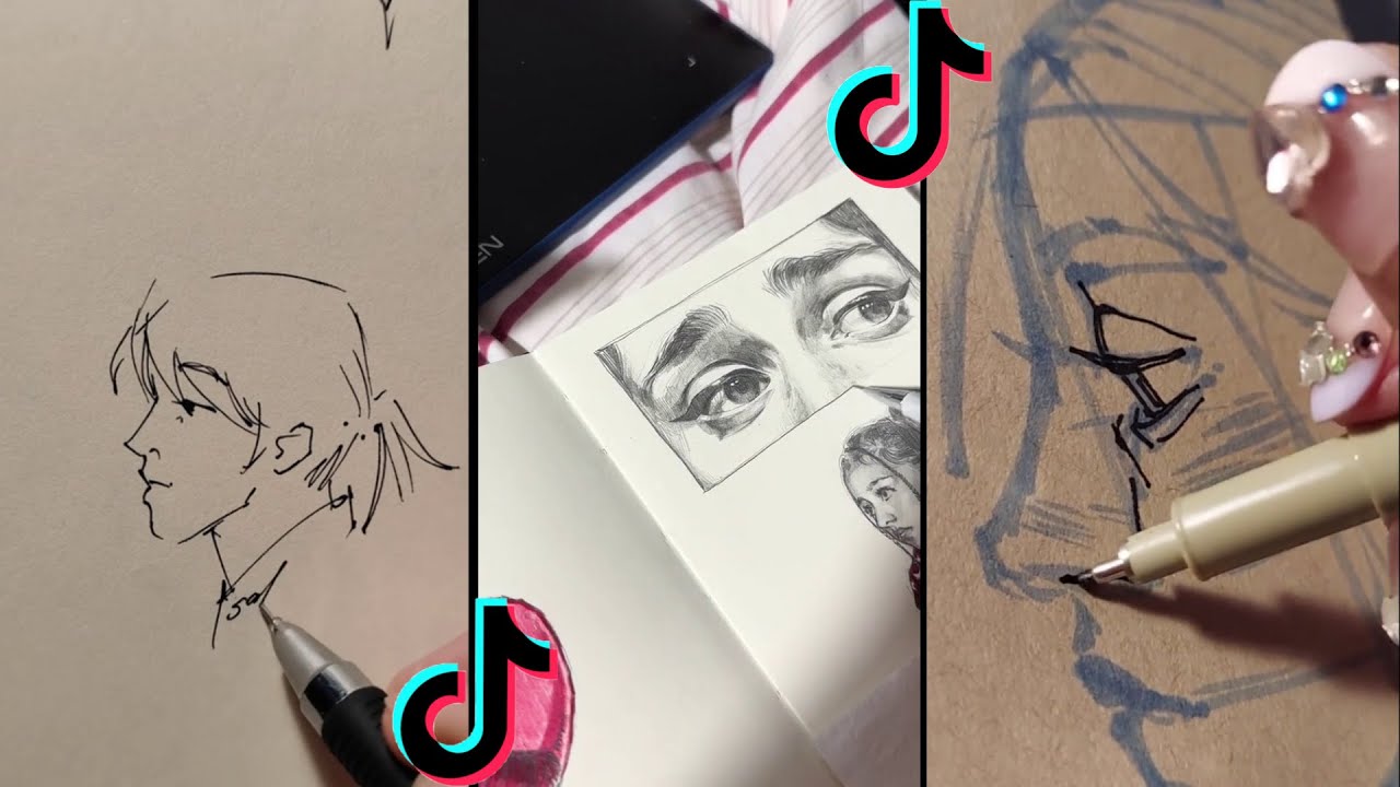 Tiktok art sketchbook #4 - YouTube