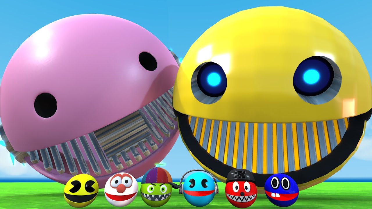 Pacman vs Monsters Compilation | Pacman & Mecha Dog & Droid Pacman vs ...