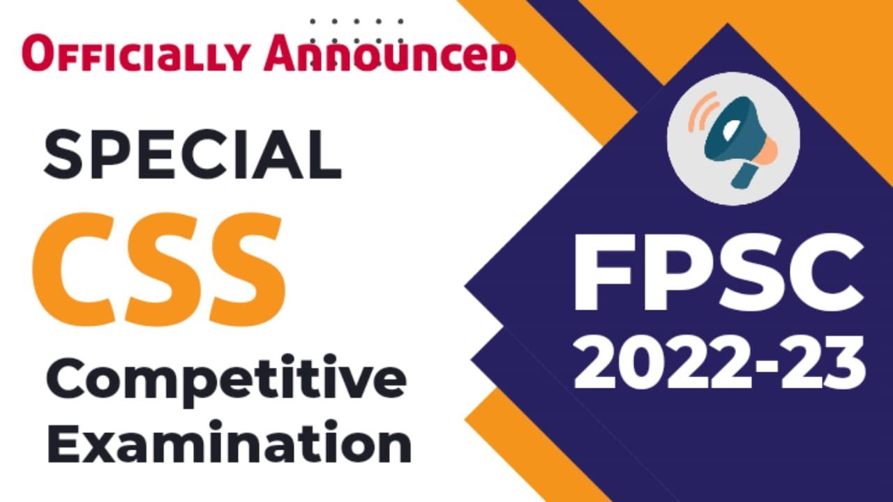 Special CSS Competitive Examination - YouTube