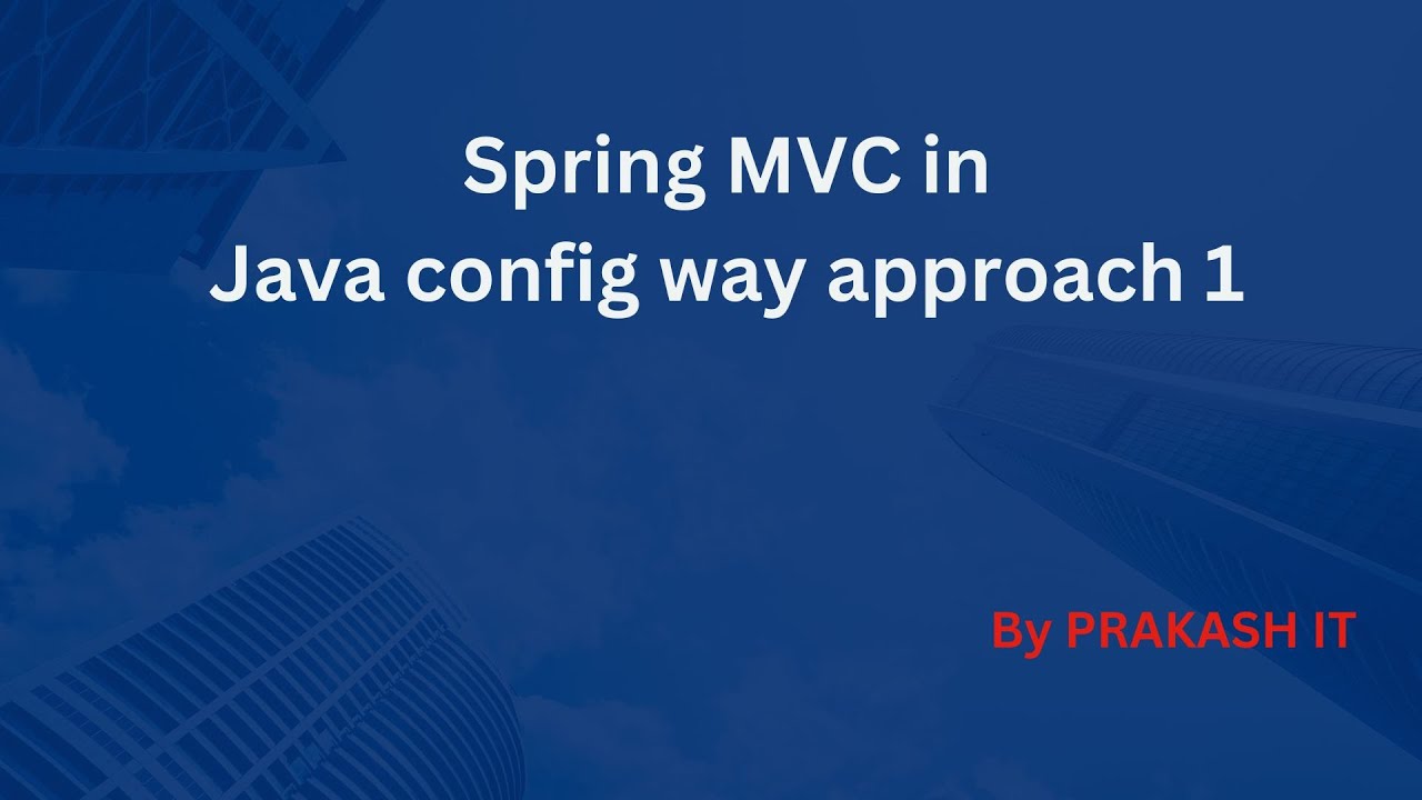 15 Spring Mvc In Java Config Way Approach 1 Spring Framework Spring