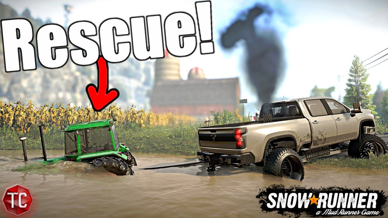 SnowRunner: Rescuing a BROKEN DOWN JOHN DEERE From a FARM! (Console Mod ...