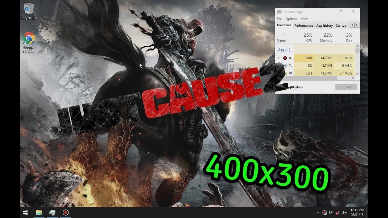 How to Force Ultra Low resolutions in Games (Just Cause 2) 400x300 ...