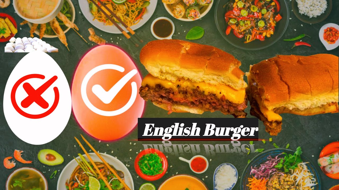 English Burger recipe | Chicken burger #eggsburger | Pakistani Food ...