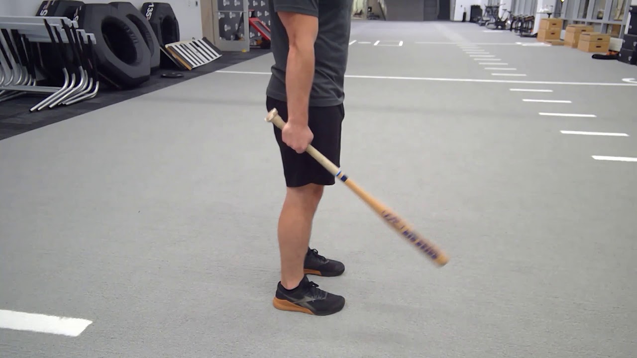 Wrist Radial Deviation with Baseball Bat - Forearm Strengthening - YouTube
