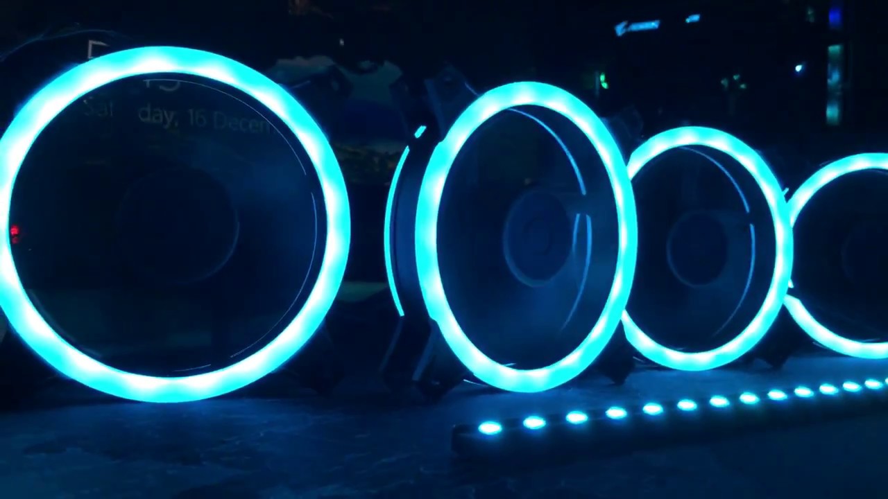 Tecware Orbis Spectrum RGB fan + Magnetic LED strip - YouTube