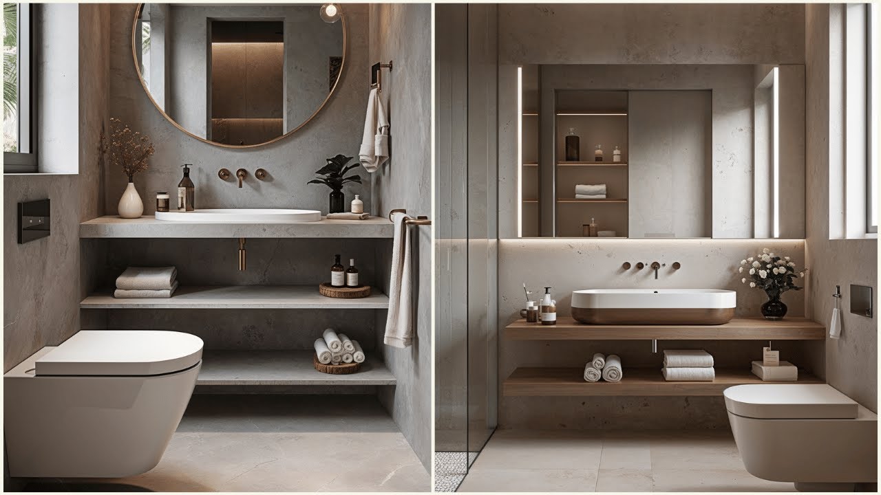 Simple Sober Stylish Bathroom Interior Design | Minimalist Elegant ...