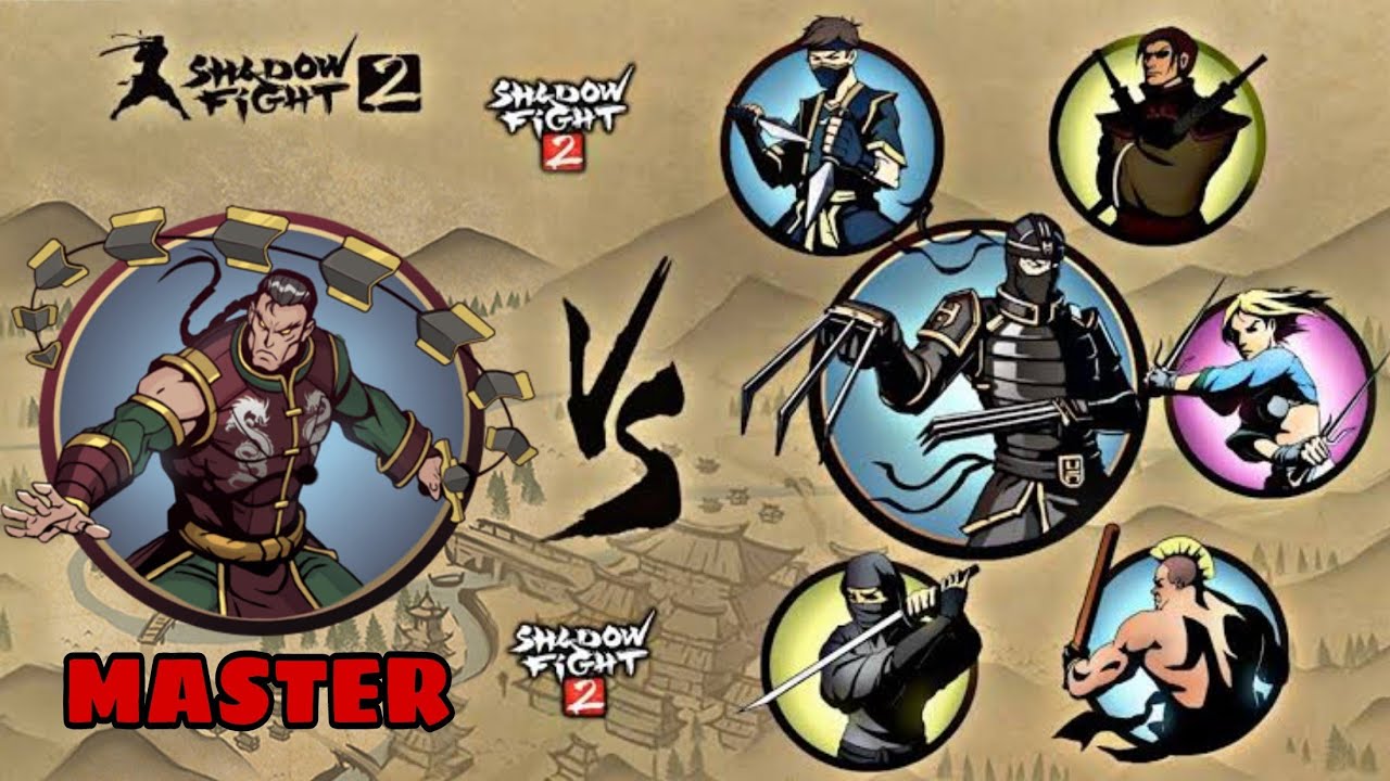 Shadow Fight 2 Master Vs Lynx And Bodyguards - YouTube