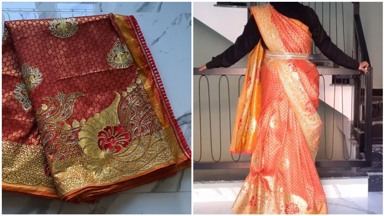 How to drape saree into lehenga | saree into half saree draping | how ...