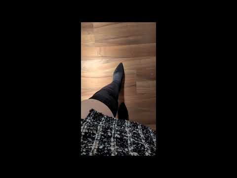 OTK boots and plaid mini skirt outfit idea / Where to buy over-the-knee boots and plaid skirt?