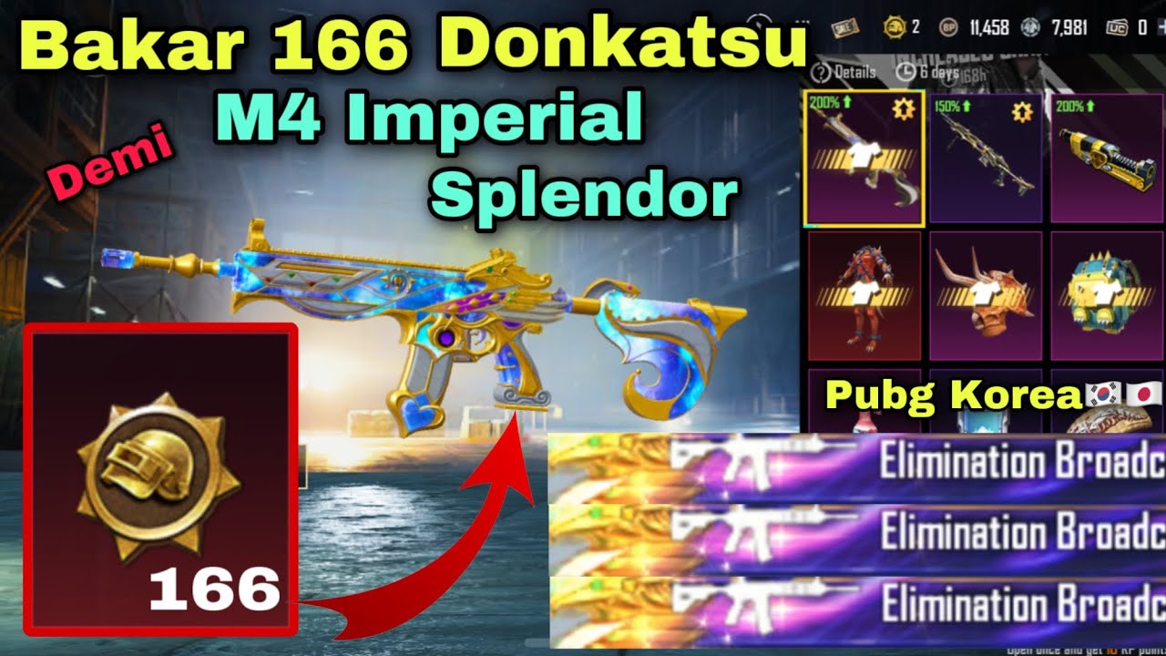 GACHA M4 IMPERIAL SPLENDOR PUBG KOREA 166 DONKATSU! - YouTube