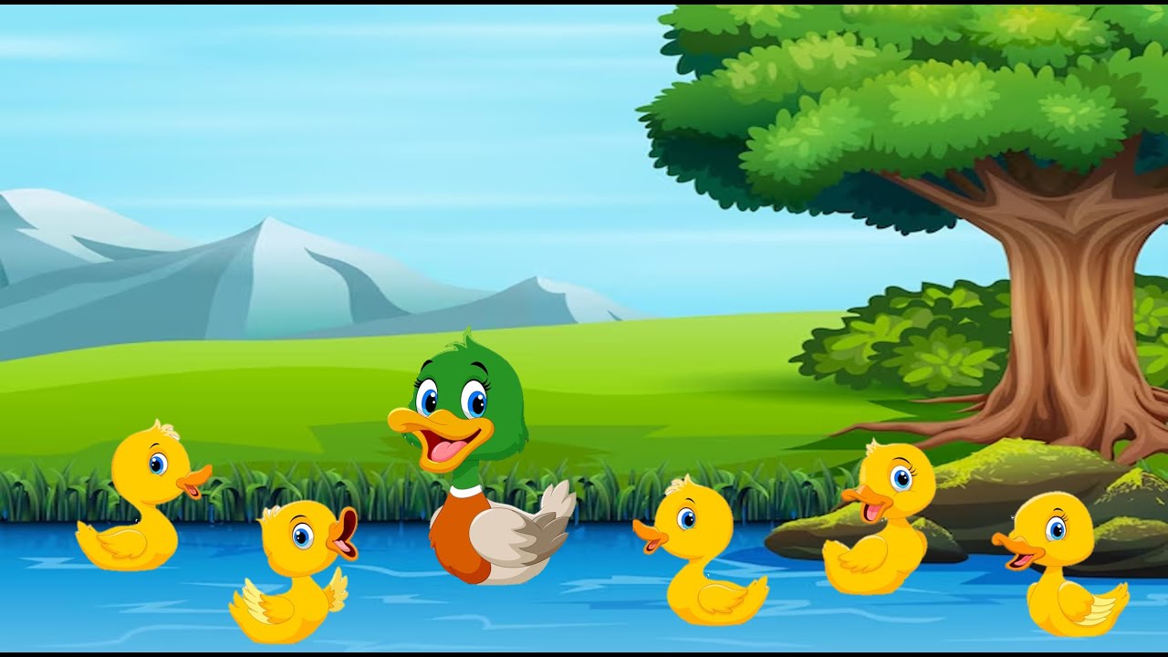 Little ducks rhyme | 5 Ducks | Kids Duck Rhyme | Kids Duck Song ...