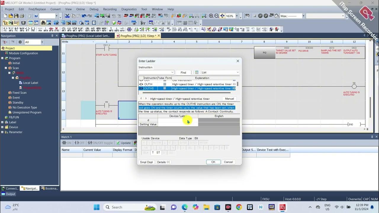 MITSUBISHI PLC WORK 3 [ FX5-4AD-TC-ADP ( TEMPERATURE CONTROL ...
